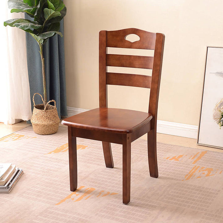 Traditional Chinese Rectangular Solid Wood Dining Chair Backrest For D ...