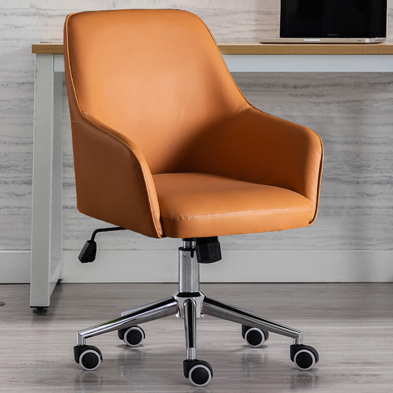Modern Luxury Square Leather Aluminum Desk Chair Backrest Armrest For ...
