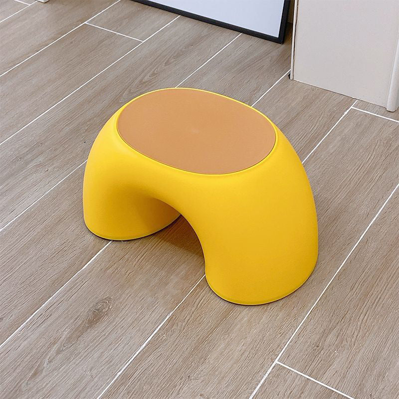 Modern Minimalist Kids Rainbow Shape PP Plastic Low Stool For Living R ...