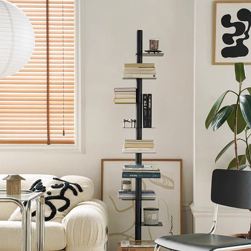 Modern Minimalist Iron Square Rotating Bookshelf 9-Tier For Living Roo ...