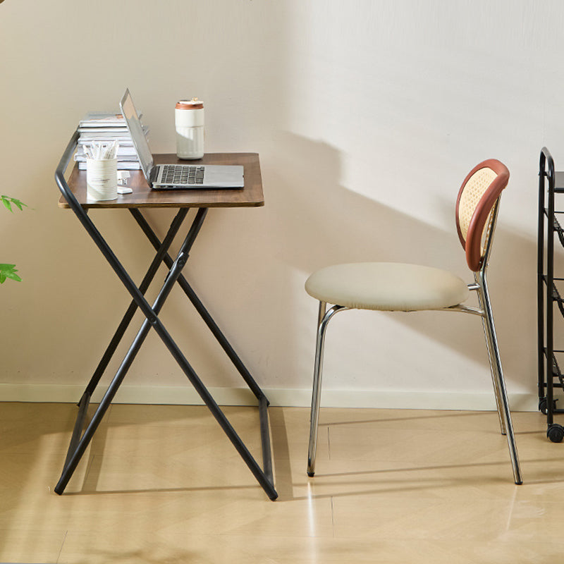 Modern Minimalist Engineered Wood Steel Tube Foldable Rectangular Side ...