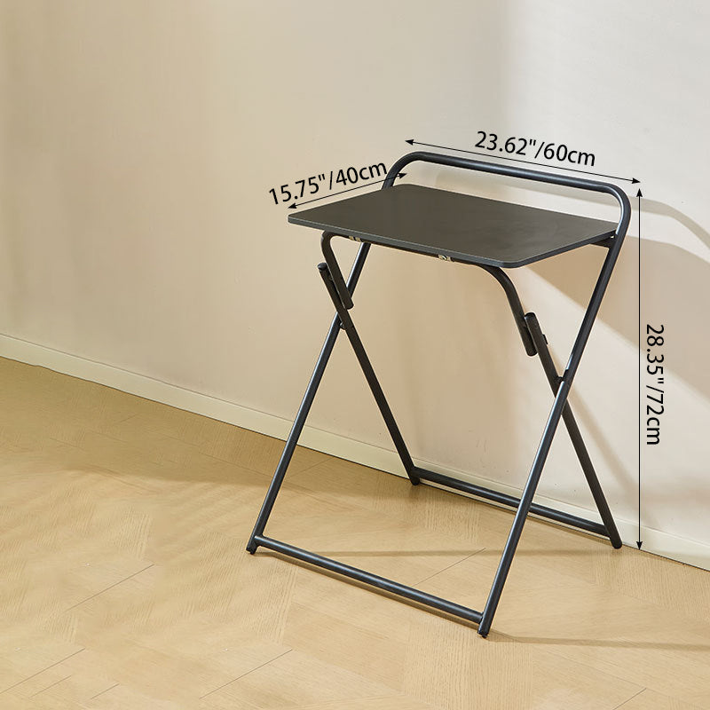 Modern Minimalist Engineered Wood Steel Tube Foldable Rectangular Side ...