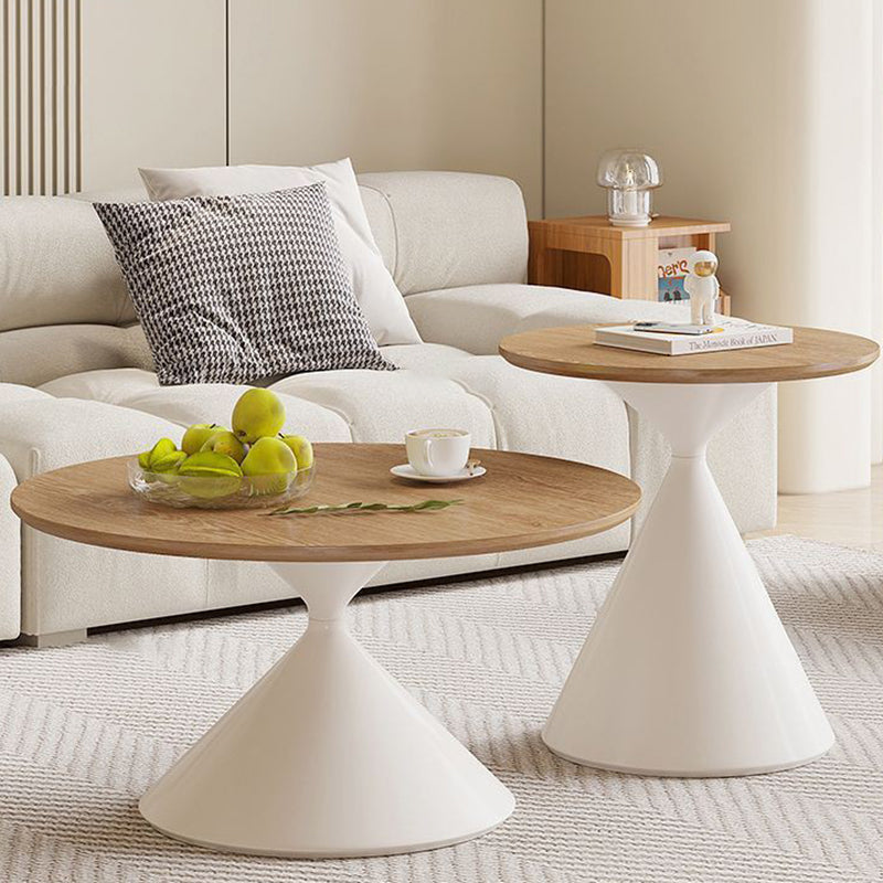 Contemporary Scandinavian Round Cone Density Board Carbon Steel Side T ...