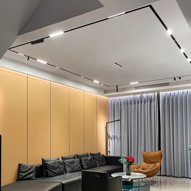 Strip Recessed LED Magnetic Track Lighting - Minimalist Linear Flush M ...