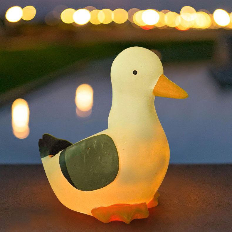 Modern Creative Duck Decorative Solar Outdoor Lawn LED Garden Ground I ...