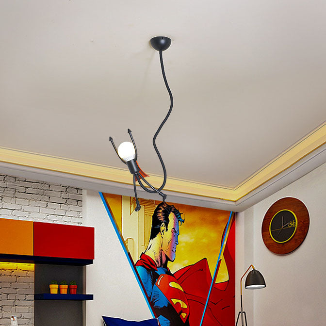 Modern Creative Superman Iron Acrylic 1-Light Pendant Light – BulbSquare