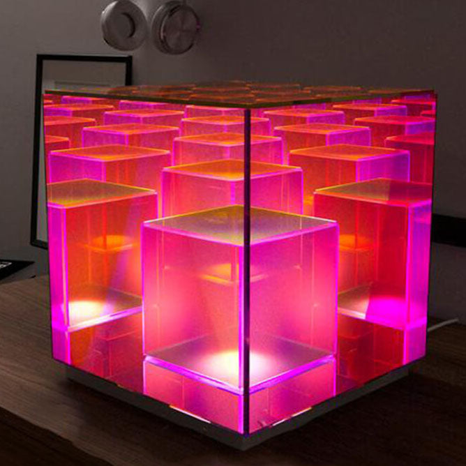 Modern Acrylic RGB Line Rubik's Cube LED Table Lamp – BulbSquare