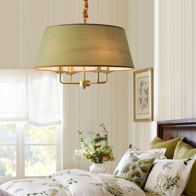 European Vintage Classic Iron Cloth 4-Light Pendant Light – BulbSquare