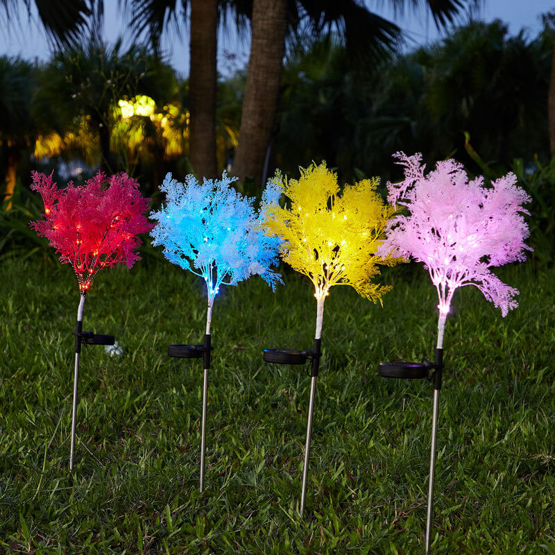 Modern Creative Colorful Simulation Fog Solar LED Outdoor Patio Lawn G ...