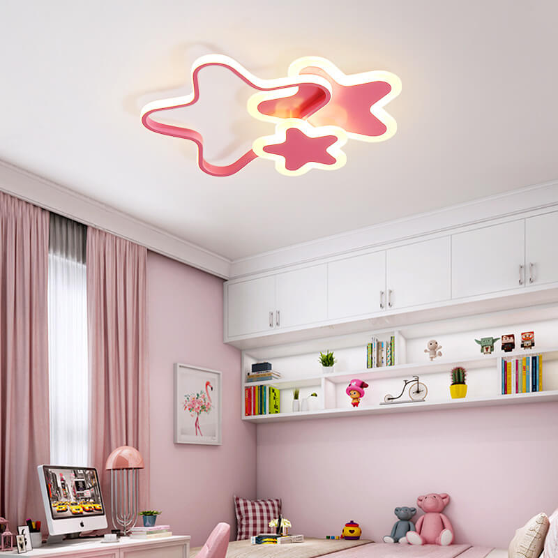 Nordic Cartoon Star Shape LED Flush Mount Ceiling Light – BulbSquare
