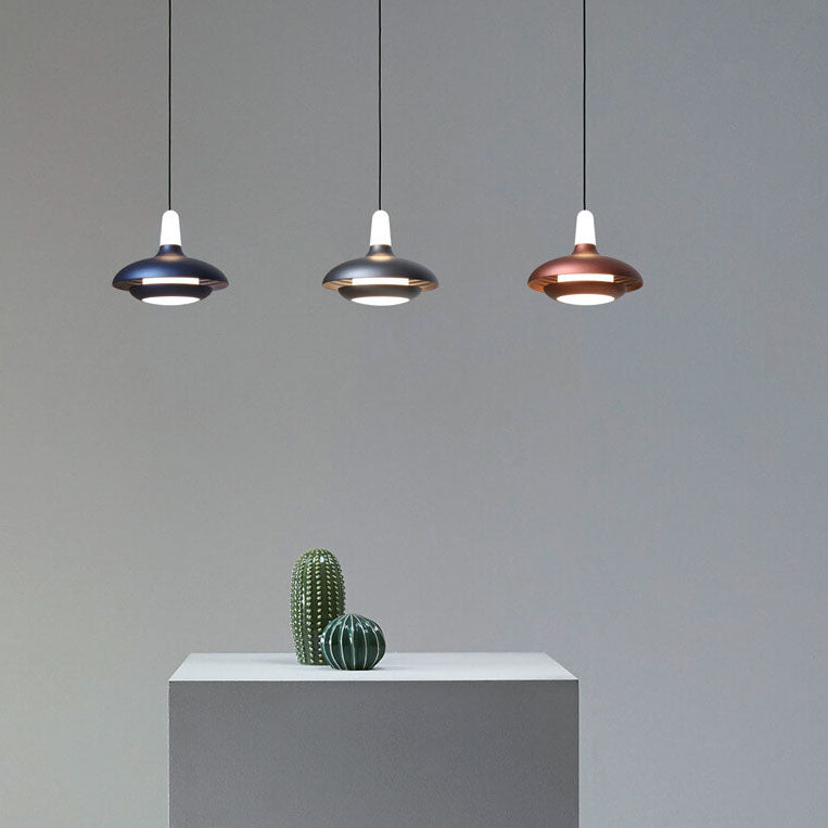 Lámpara colgante LED elevable de platillo volador de aluminio creativo ...