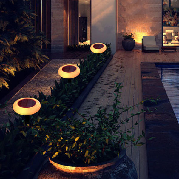 Simple 7 Color Round Plum Blossom LED Outdoor Garden Landscape Light ...