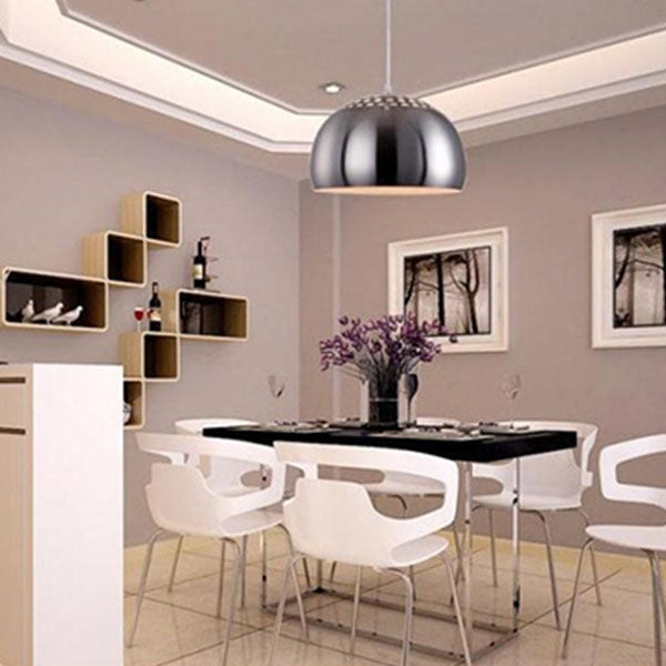 Modern Light Luxury Solid Silver Iron 1-Light Pendant Light – BulbSquare