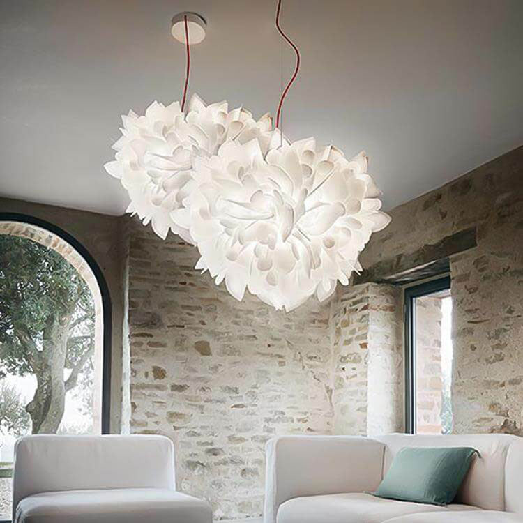 Modern Minimalist Petal Polymer LED Pendant Light For Living Room ...