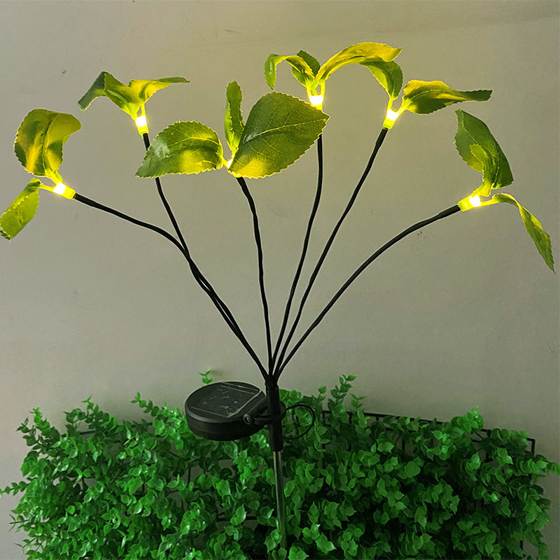 Modern Firefly Leaves Solar Outdoor Lawn LED Garden Ground Insert Land ...