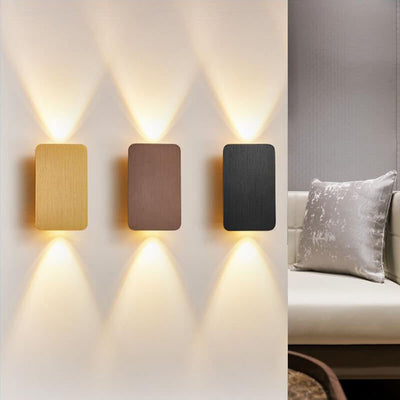 Nordic Minimalist Aluminum Rectangular Flat Panel LED Wall Sconce Lamp ...