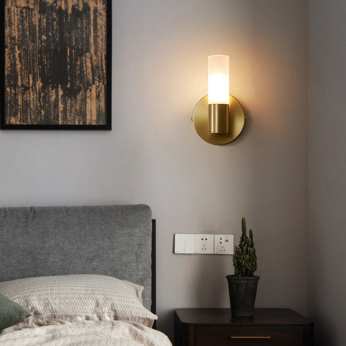 Modern Luxury Column Acrylic Brass 1/2/4 Light LED Wall Sconce Lamp ...