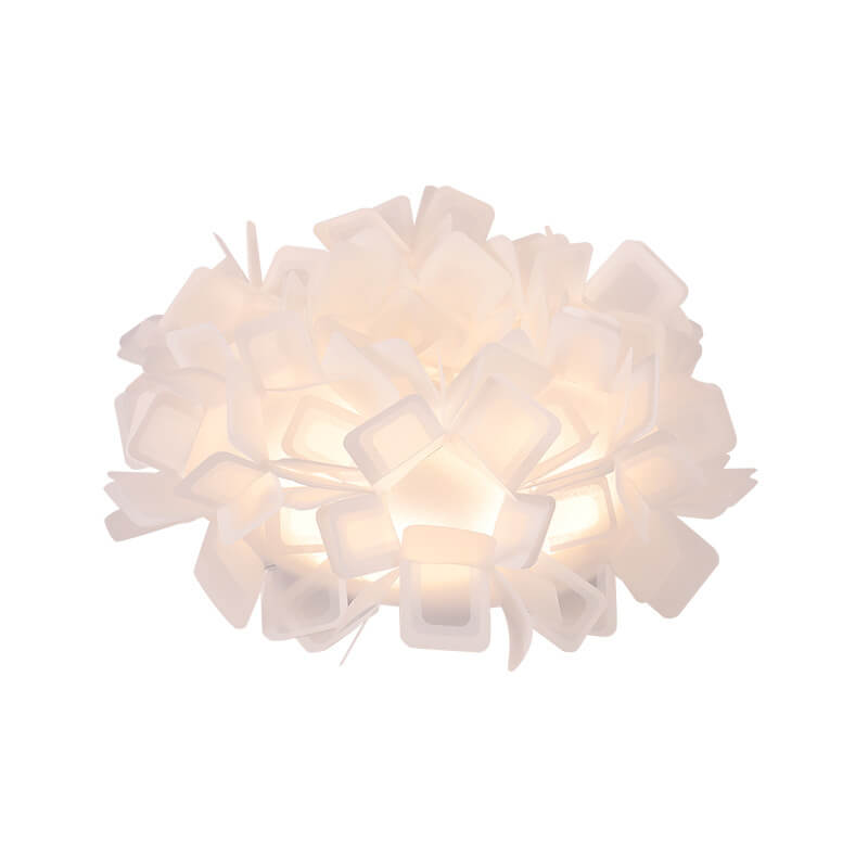 Nordic Acrylic Colorful Round Flower LED Flush Mount Ceiling Light ...