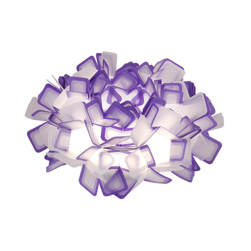 Nordic Acrylic Colorful Round Flower LED Flush Mount Ceiling Light ...