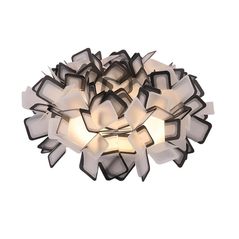 Nordic Acrylic Colorful Round Flower LED Flush Mount Ceiling Light ...