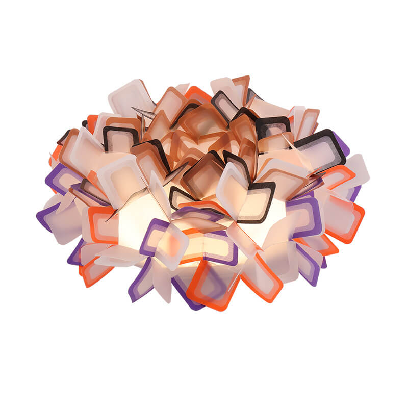 Nordic Acrylic Colorful Round Flower LED Flush Mount Ceiling Light ...