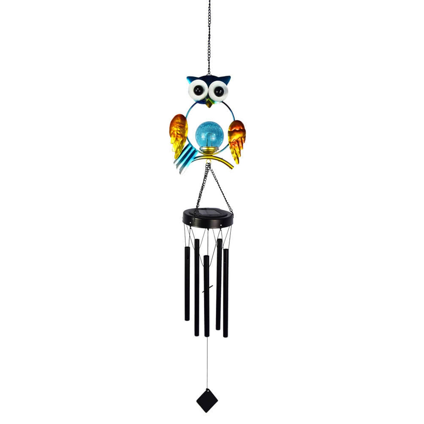 Solar Owl Wind Chime Light Iron LED Garden Decorative Light – BulbSquare