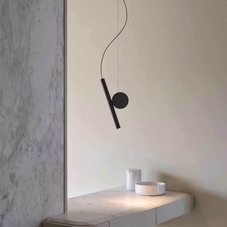 Modern Minimalist Tilt Stick Metal LED Pendant Light – BulbSquare